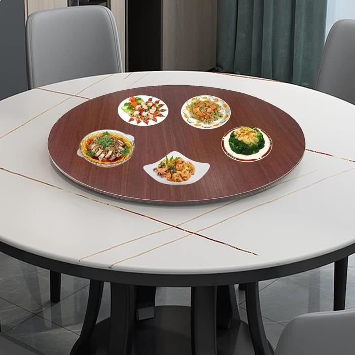 Grand Plateau Tournant Lazy Susan, Table Tournante En Bois Ronde, Table ...