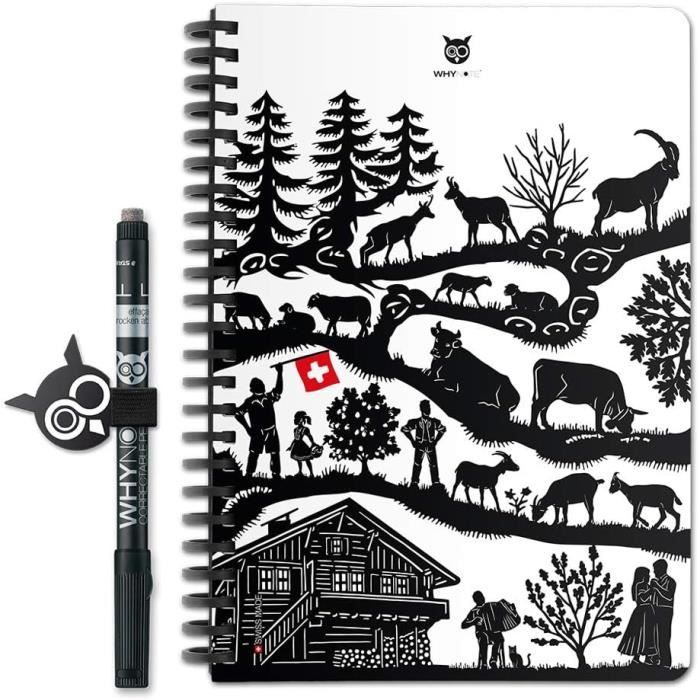 Bloc Note A5 Votre Tableau Blanc Et Son Stylo Effaçable Dans Un Carnet ...