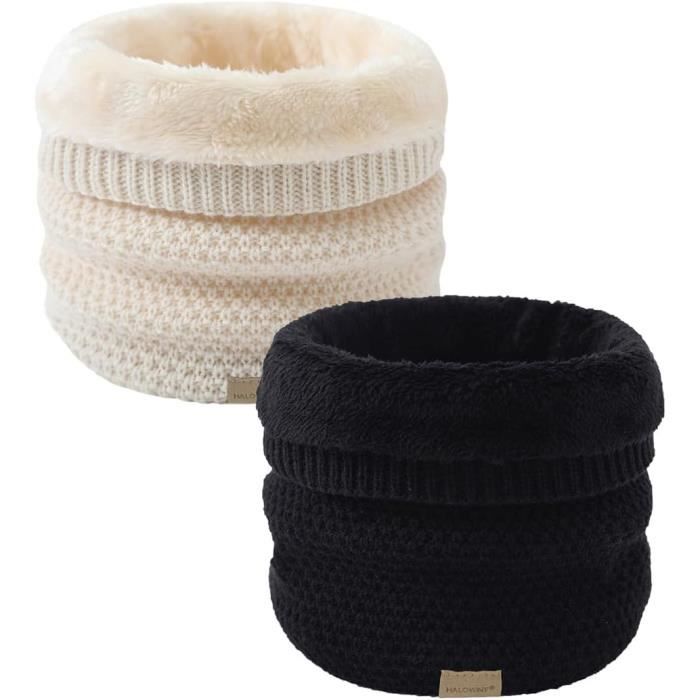Cache-Cou Hiver Écharpe Circulaire Tricotée Tour De Cou Col Épaisse ...