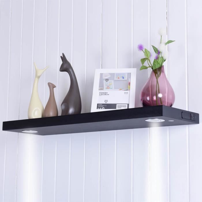 Etagère murale avec éclairage LED Tablette murale Neuf - Cdiscount Maison