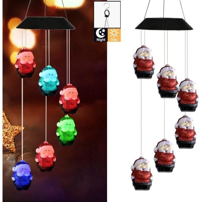 Carillon à vent solaire en forme de boule de cristal - Énergie solaire - Portable - Étanche ...