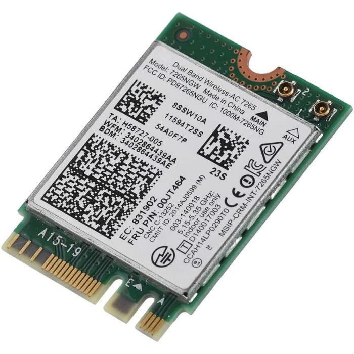 Carte réseau sans Fil Dual Wi-FI Carte Carte réseau sans Fil AC-7265 ...