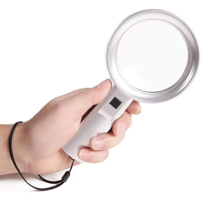 Loupe, Loupe À Led Illuminée Large Loupe Lumineuse Portable Loupes ...