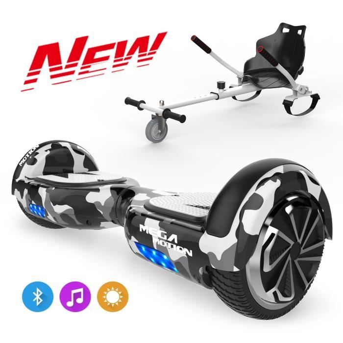 Mega Motion Hoverboard Overboard 6,5" Auto-équilibré avec LED Bluetooth ...