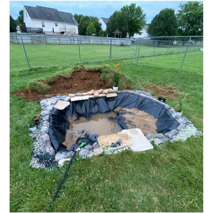 Bâche pour Bassin Extérieur 2M de Large Revêtement d'Etang en PVC 2x3m ...