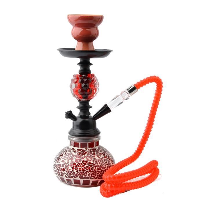 Chicha,ensemble de narguilé en verre, accessoires pour fumer- Red ...