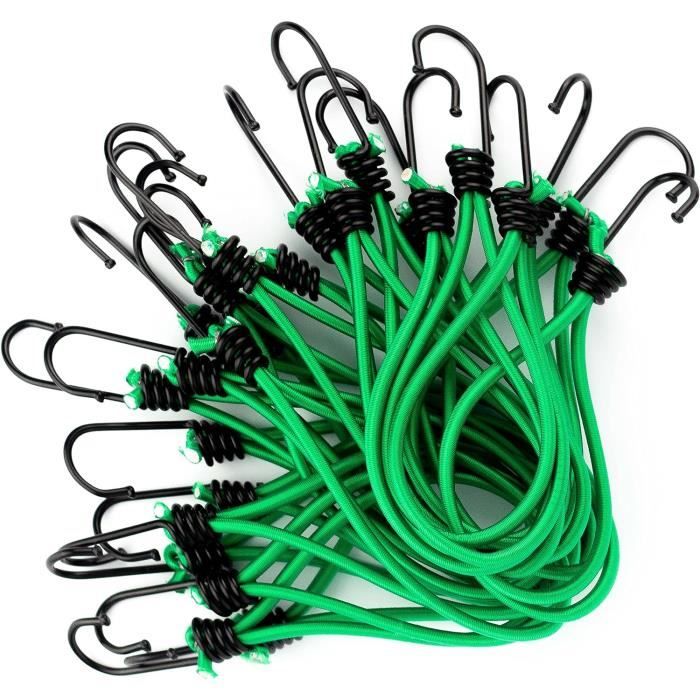 25 Tendeurs Elastique Avec Crochet Pour Remorque, Bache, Camping, Pavillon, Tente Etc. | Petit ...
