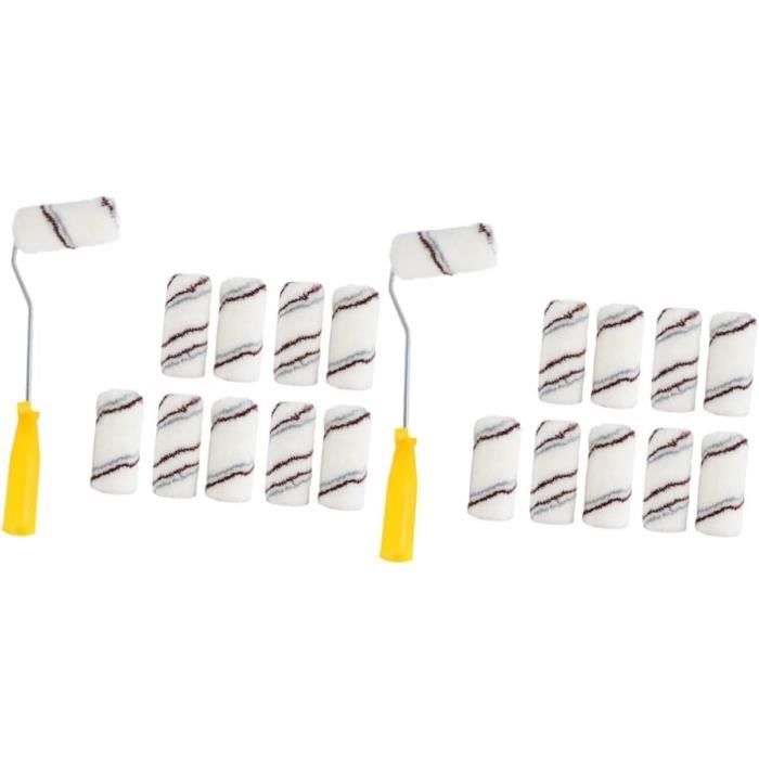 2 Ensembles 11 Pièces Pinceau Rouleau Peinture Murale Rouleau De ...