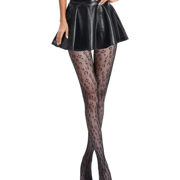 Collants Bas Résille - Sexy Extensible Dentelle - Noir - Femme b ...