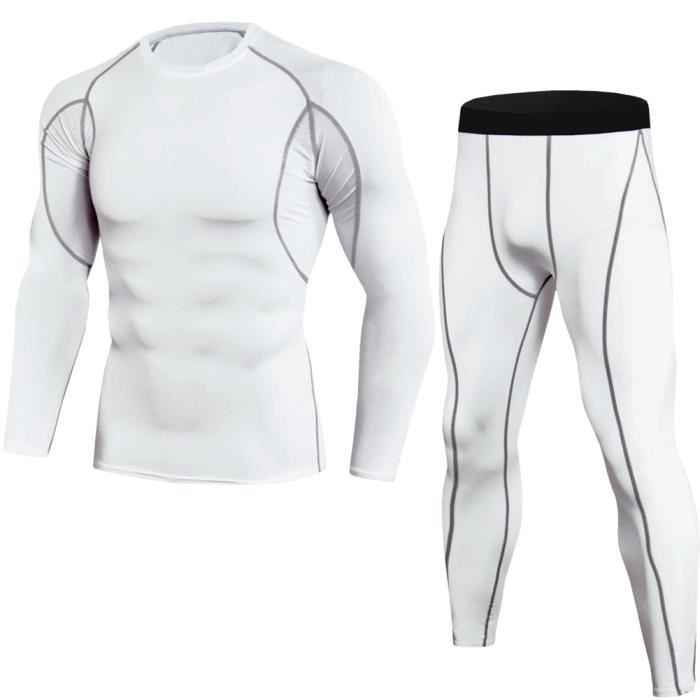 Tenue de Compression Homme Fitness Tenue de Compression Sport Vetement ...