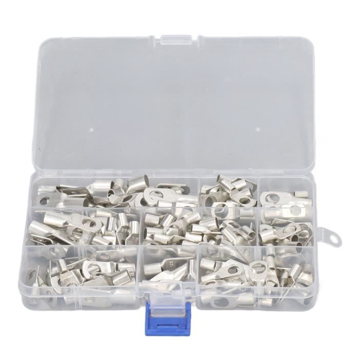 Tbest Borne de fil 120 Pcs Fil Terminal Électrique Anneau Connecteur Cuivre Accessoire pour ...