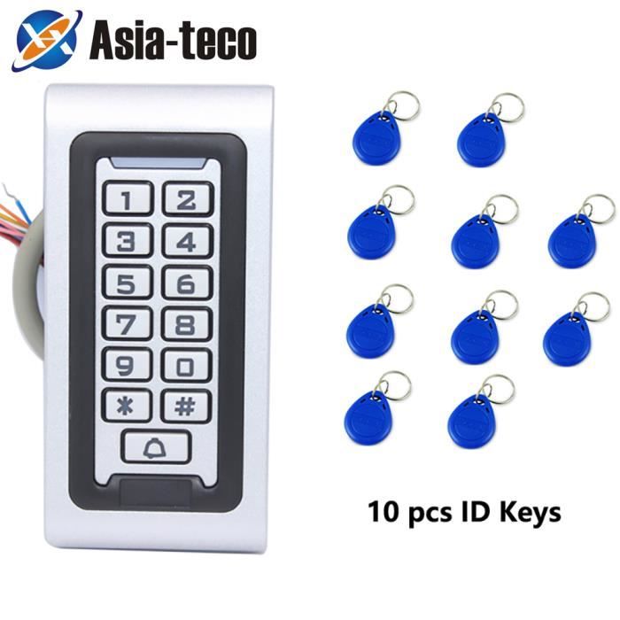 Ac 10pc Id Key Clavier de lecteur de contrôle d'accès de porte RFID ...