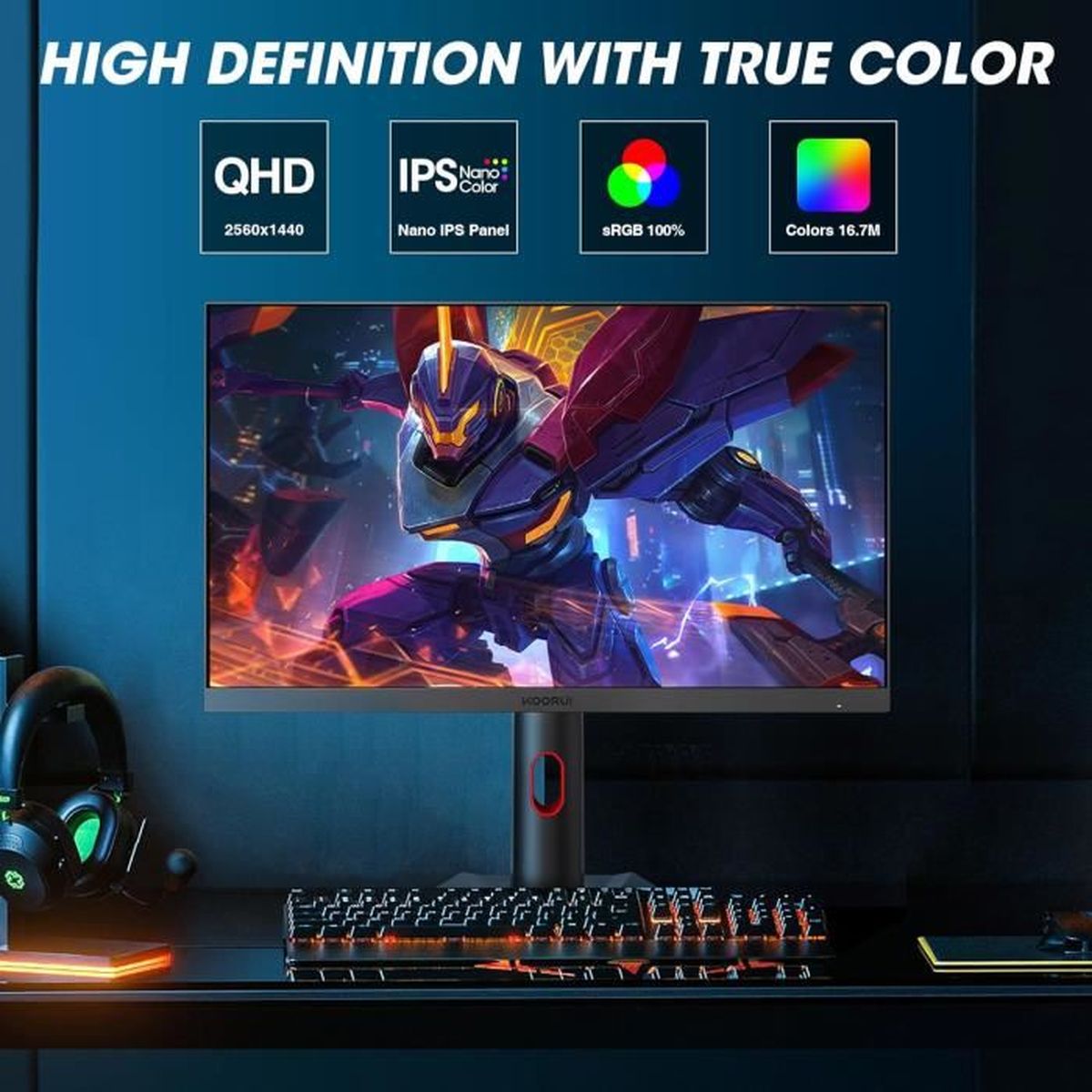 23.8 Pouces Gaming Écrans Pc, 2K Ecran Qhd(2560 * 1440P), Moniteur Pc ...