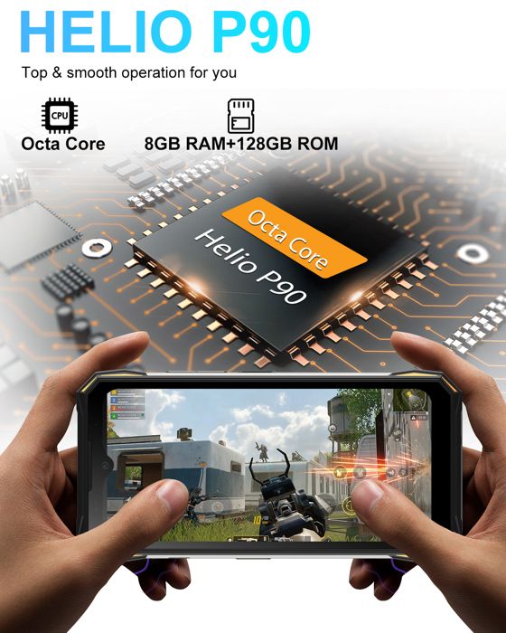 Telephone portable incassable DOOGEE S89 Grande batterie 12000mAh 4G ...