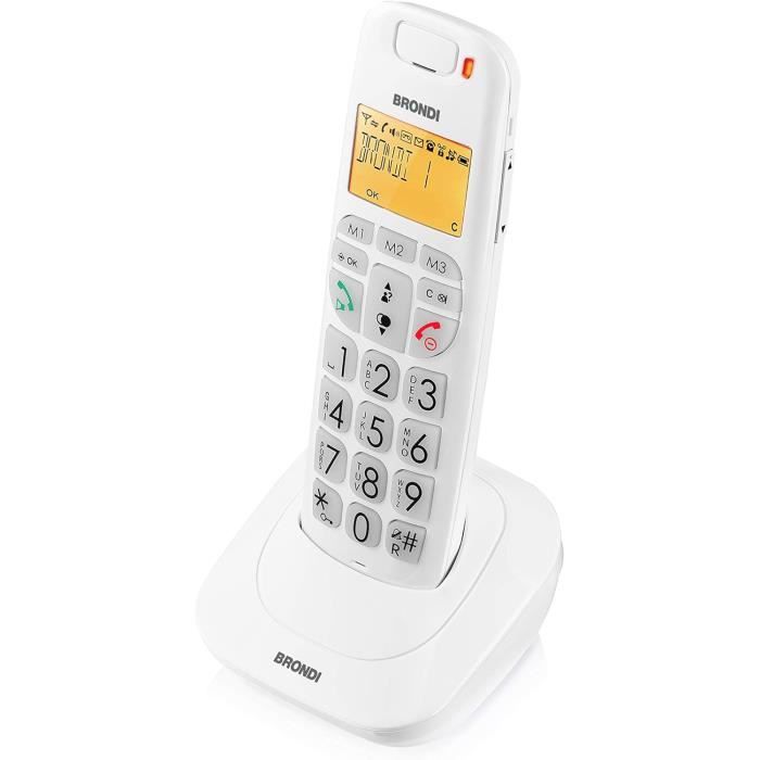 Bravo Bright Téléphone sans Fil, Blanc A875 - Cdiscount Téléphonie