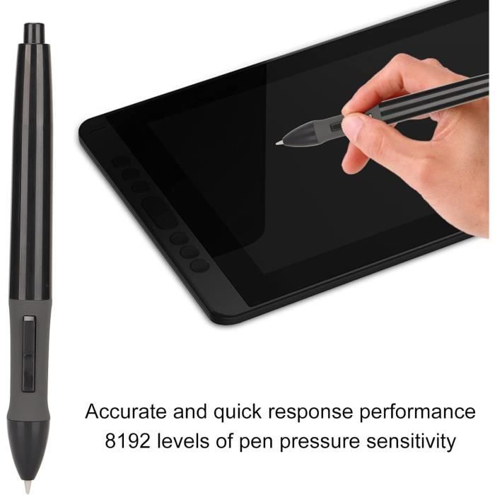 Stylet, Pen68D Dessin Tablette Stylo 8192 Niveau Pression Batterie ...