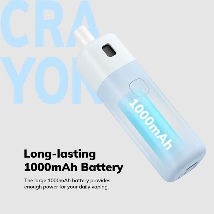 IORE Crayon Kit Cigarette Électronique Vape sans Nicotine 1000mAh ...