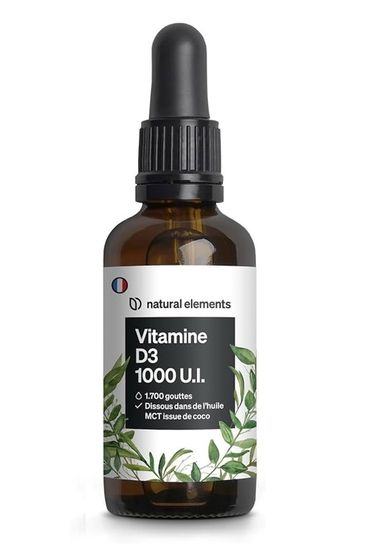 Complément alimentaire Vitamine D3 1000 U.I. Vitamine D par goutte 50 ...
