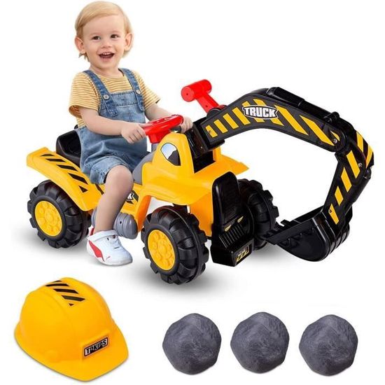 DREAMADE Jouet d'Excavatrice Enfant, Jouet Bulldozer Enfants avec 3 ...