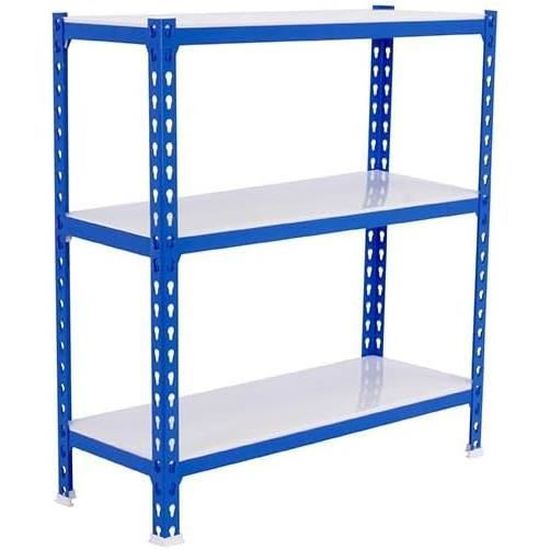 Étagère Métallique Simonclick Superplus 3-500 1000 - Bleu - Cdiscount Maison