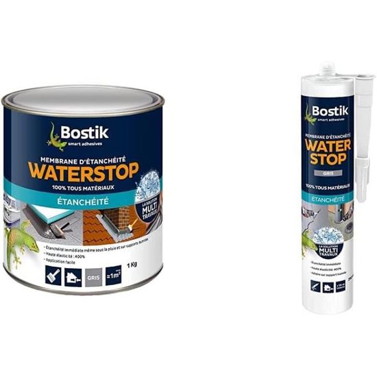Waterstop Membrane d'Etanchéité Mulit-travaux Gris - Pot de 1kg ...