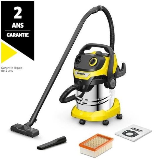 Aspirateur eau et poussière KARCHER WD 5 S V-25/5/22 - Cuve inox 25 L - 1100W (Fonction ...