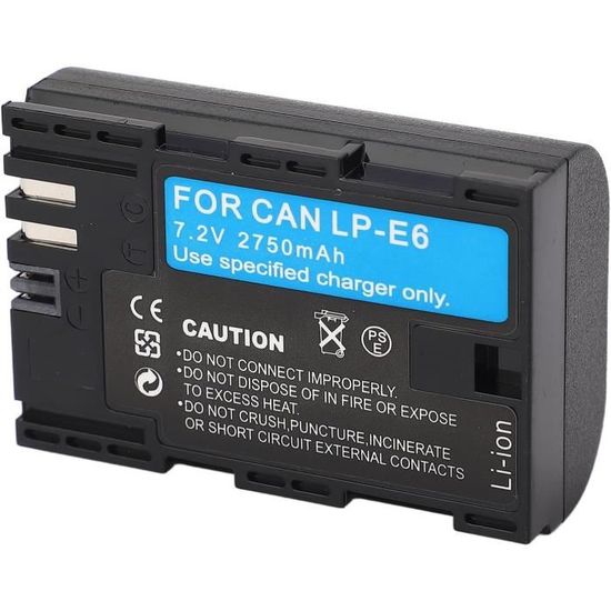 Batterie Lp-E6 Pour Appareil Photo Canon R5 R6 6D 7D 7D Mark Ii 60D 70D ...