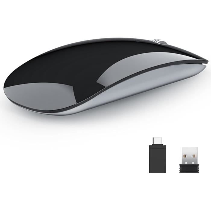 Souris sans Fil Rechargeable, 2.4G silencieuse Wireless Mouse Ultra ...
