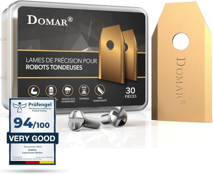 Domar - Lames de tondeuses-robots longue durée, vis incluses I Lames ...