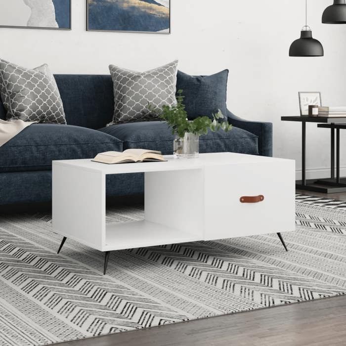 Prix bas - Table basse,Table salon pour Canapé, blanc 90x50x40 cm-Bois ...