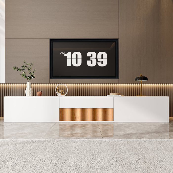 Meuble TV moderne, 180x34x30 cm (L x l x H), support TV, panneau TV ...