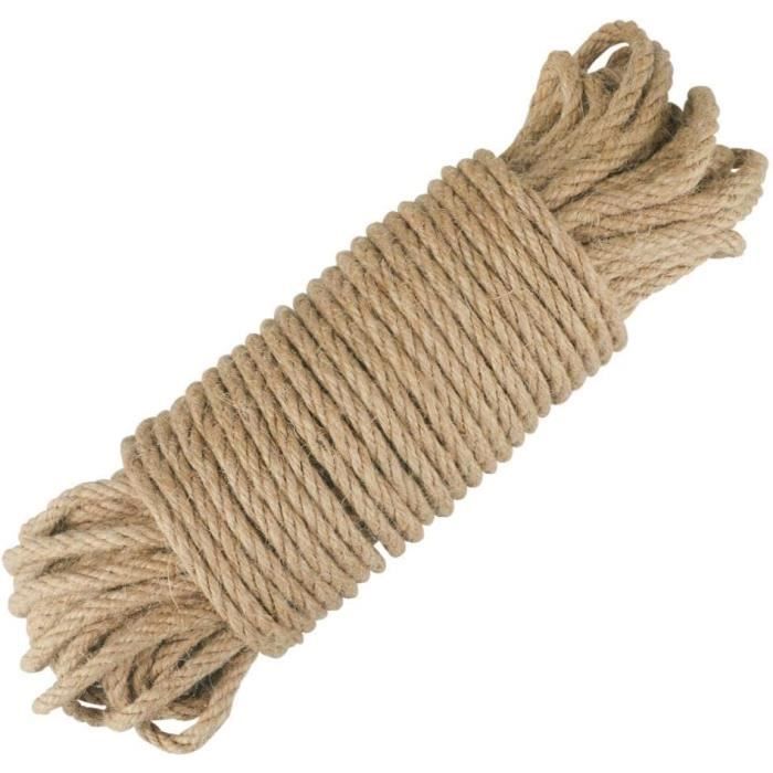 6Mm Corde De Jute, 20 Mètres Corde De Chanvre Naturel, Ficelle De Jute ...