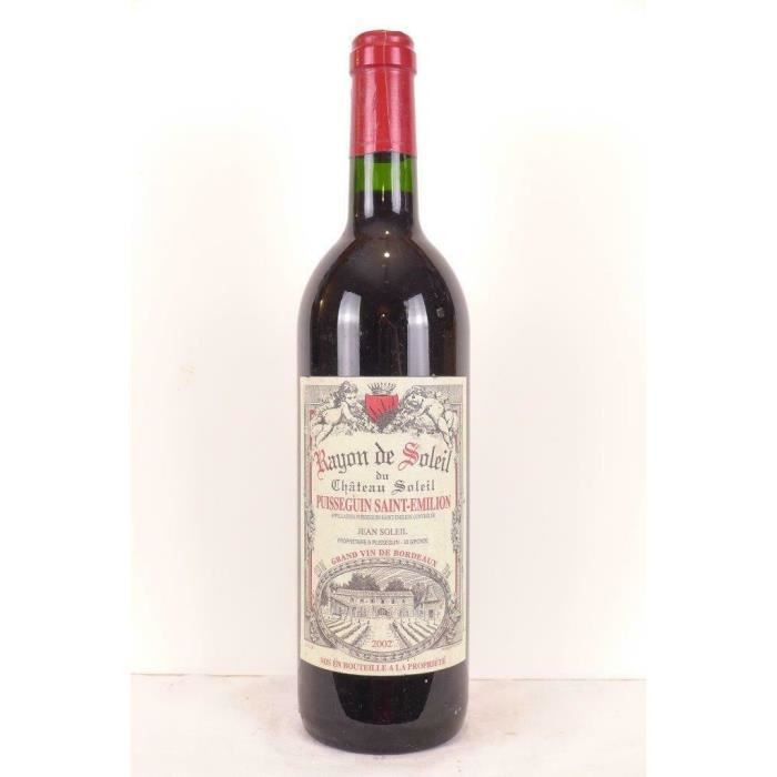 Puisseguin saint-émilion rayon de soleil rouge 2002 - bordeaux - La ...