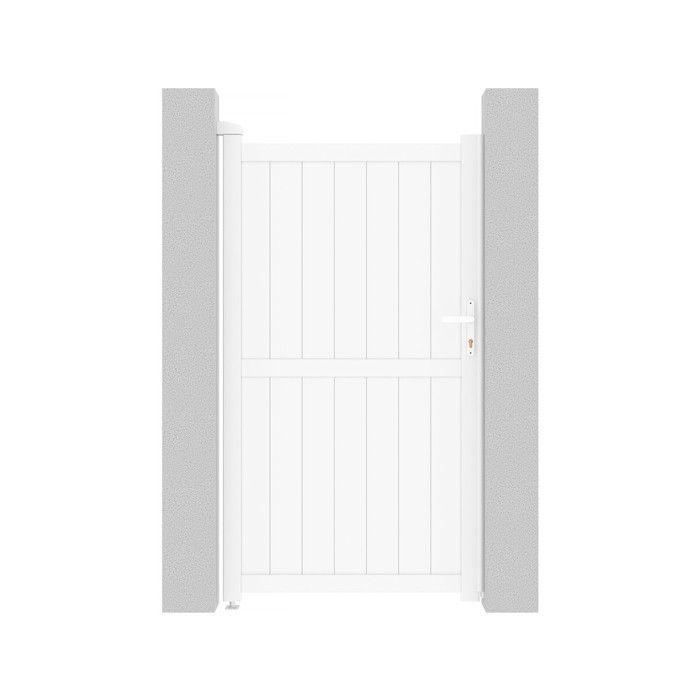 Portillon aluminium "Lola" - 101.2 x 180.9 cm - Blanc - Cdiscount Bricolage