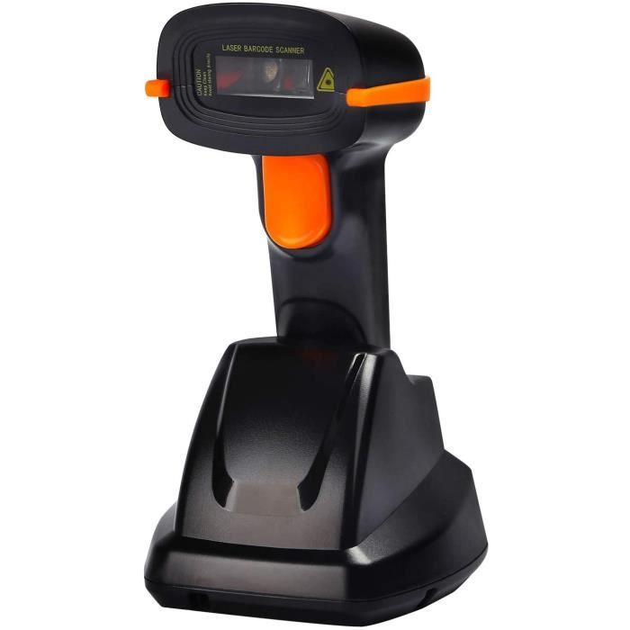 Lecteur de Code à Barres sans Fil 1D Sans Fil 2.4GHz Douchette Scanner ...