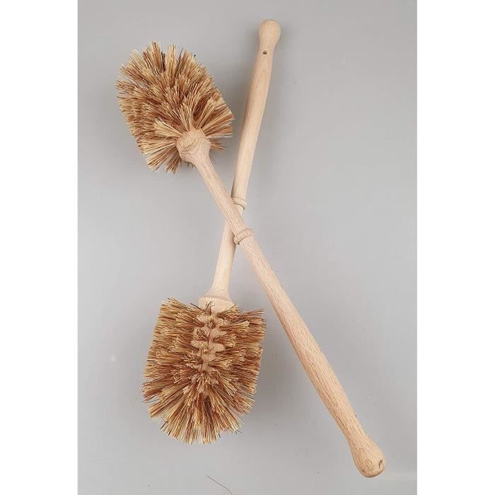 Lot De 2 Brosses Wc En Bois Avec Poils Naturels - Sans Plastique - Certifié Fsc[u778 ...