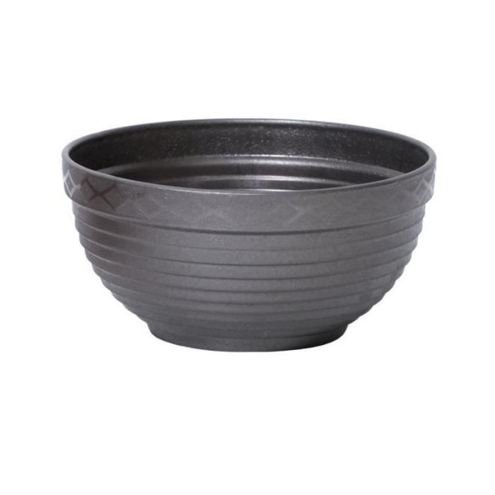 Bol Pot De Fleurs - Noname - 34cm - Plastique - Anthracite - Rond ...