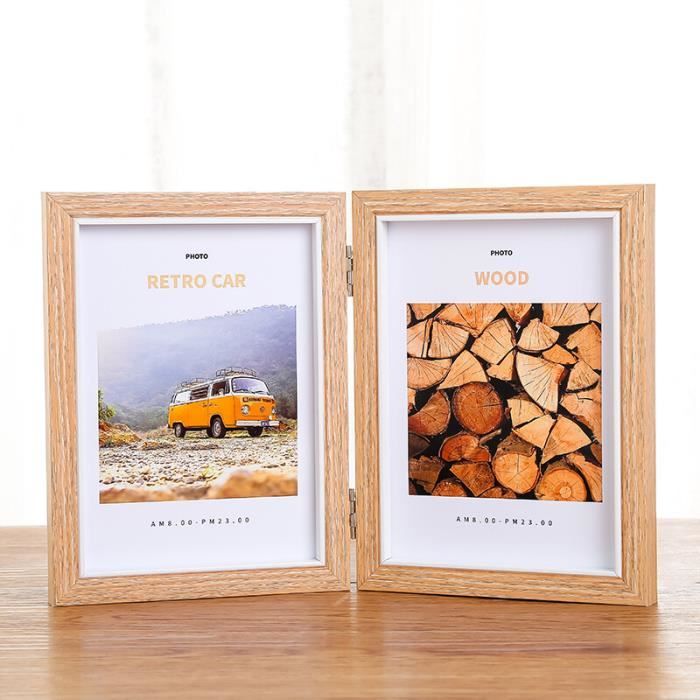 Cadre photo,Cadre Photo pliant combiné créatif,trois couleurs ...