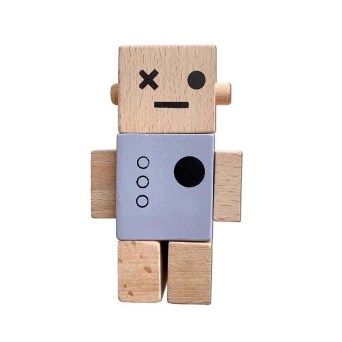 Statue deco,Robot miniature en bois de Style nordique pour enfants ...