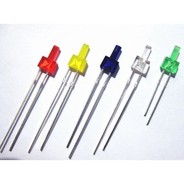#LED2 100x LED 20mA 30° 2mm CINQ COULEUR MELANGE RESI - Cdiscount Jeux ...