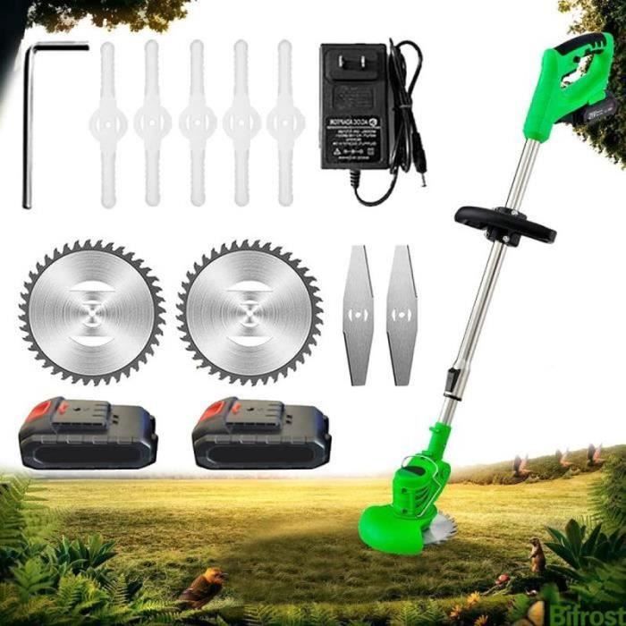 Coupe Bordure sans Fil Tondeuse à Gazon portative Portable électrique sans Fil avec 3 Types de ...