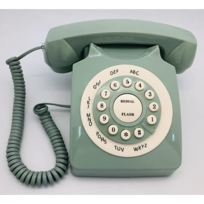 Téléphone Fixe Vintage De Style Pastoral Moderne Vert Pour Usage ...