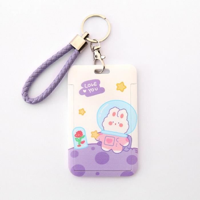 Porte-Cartes F36RD Women Girls Business Card Holder Cartoon Retractable ...