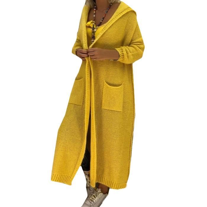 SKY Pulls cardigan longs pour femmes manteau pull oversize tricoté à ...