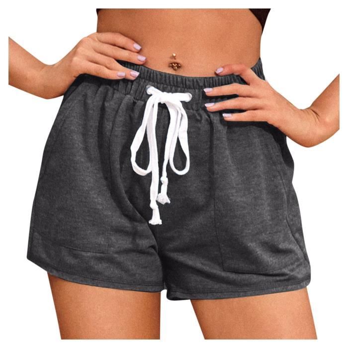 Short Courts En Coton Et Lin À Taille Haute Pour Femmes, De Plage ...