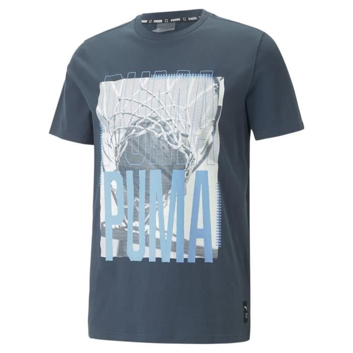 T-shirt Puma Hoops Graphic - dark night - M - Cdiscount Sport