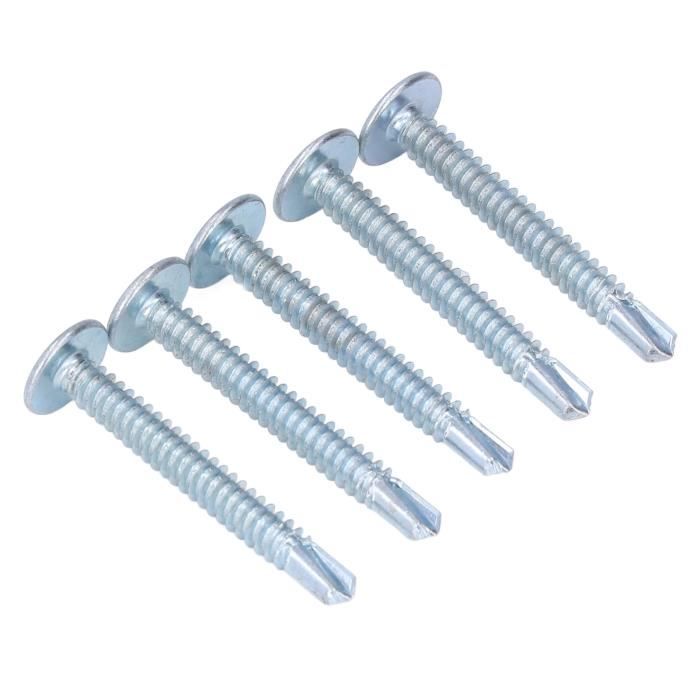 Qiilu Vis autoperceuses 250 pièces vis auto-perceuse croix ronde rondelle tête zinguée fixation ...