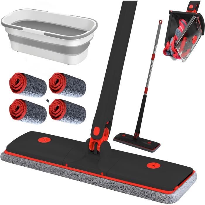 Grand balai plat, 130 x 38 x 12 cm, balai plat, articulé à 360 °, avec ...