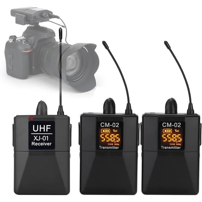 Micro-Cravate Sans Fil Uhf Double, Système De Micro Cravate Uhf 16 ...