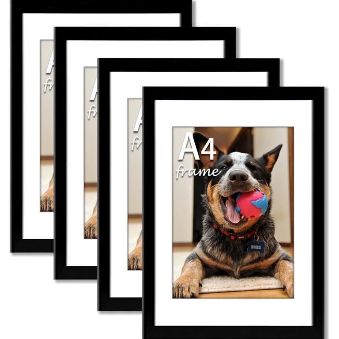 Lot De 4 Cadres Photo A4-21 X 29,7 Cm - A4 - Avec Plexiglas Incassable ...